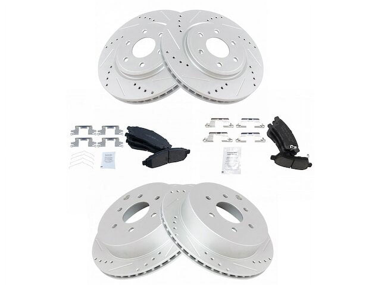 Front and Rear Brake Pad and Rotor Kit - Compatible with 2005 - 2021 ...