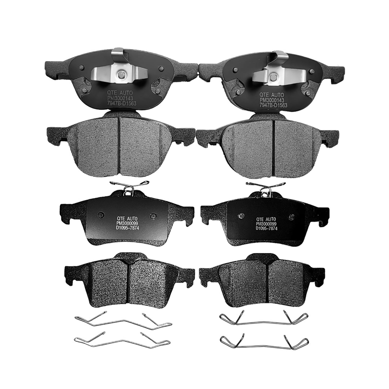 Front Rear Brake Pads Replacement For 2013-2016 Ford Escape, 2012-2018 ...