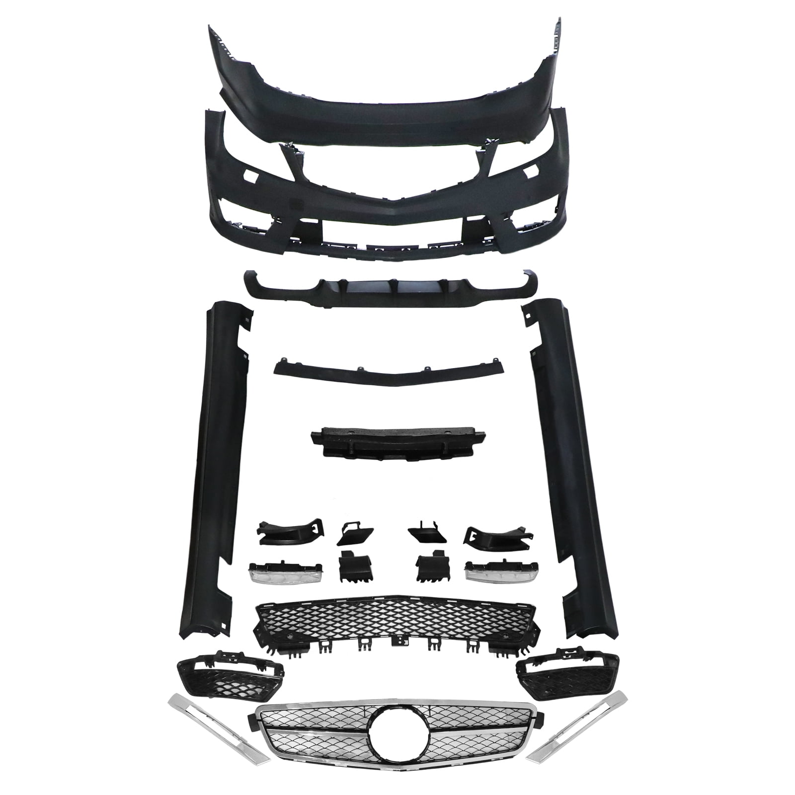 Front Rear Bumper Body Kit Fit for Mercedes Benz W204 2012-14 Upgrade ...