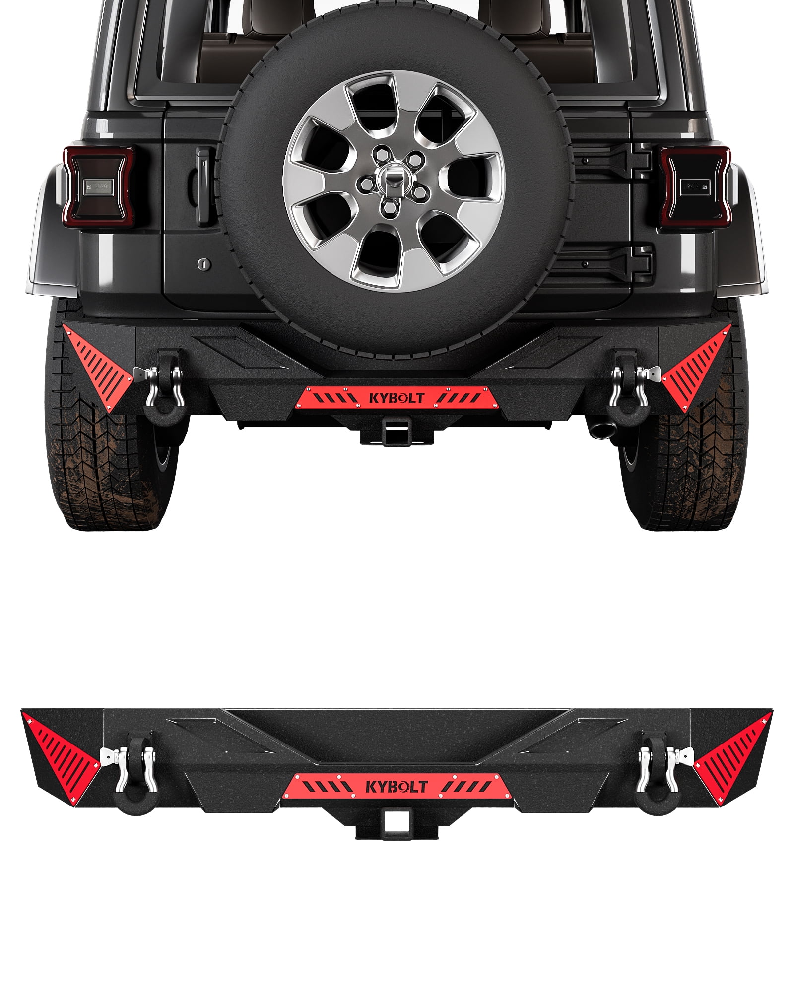 Front/Rear Bumper Compatible with 1987-2006 JeepWran-glerTJ & YJ, Off ...