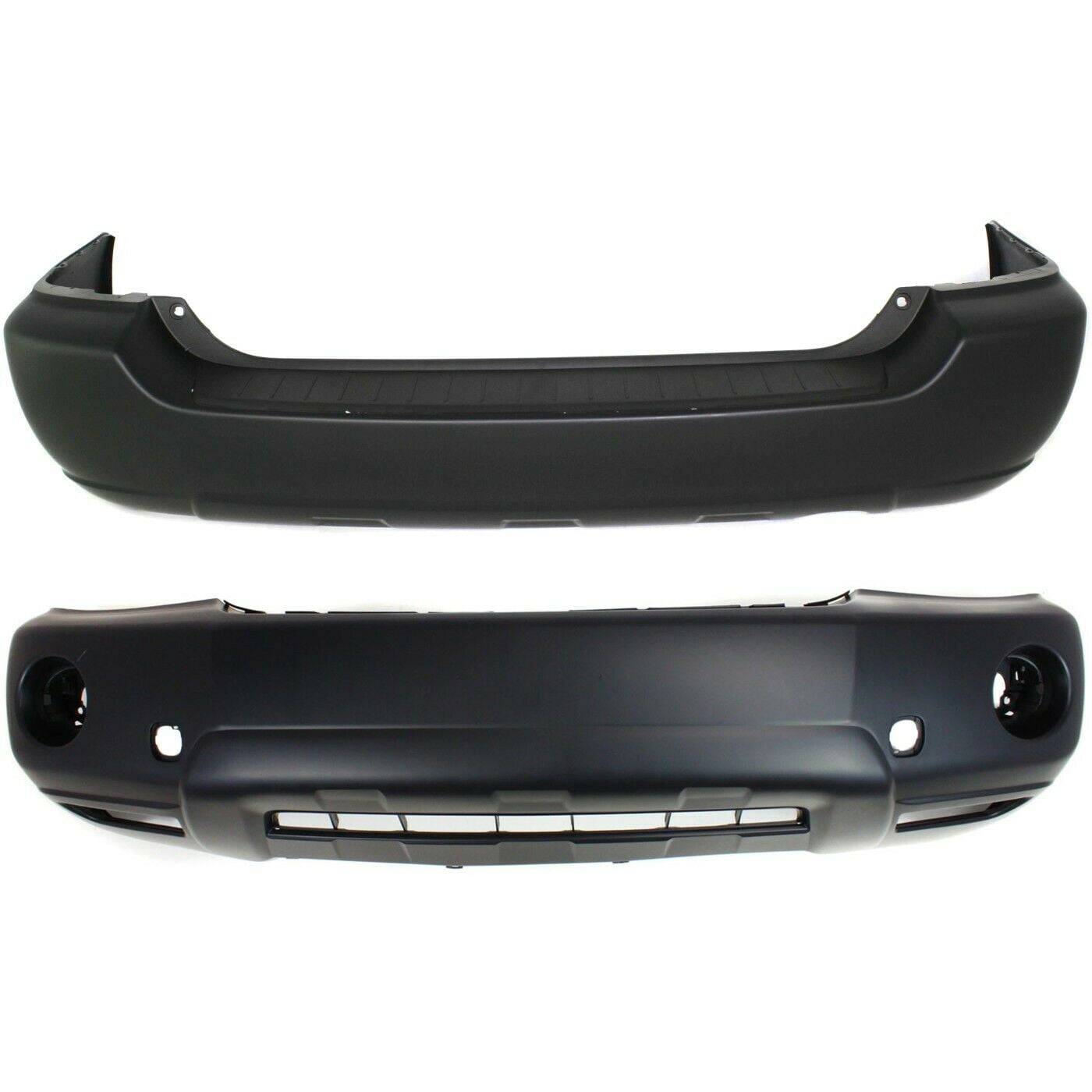 Front Rear Bumper Cover Set For 2004-2007 Toyota Highlander Plastic ...