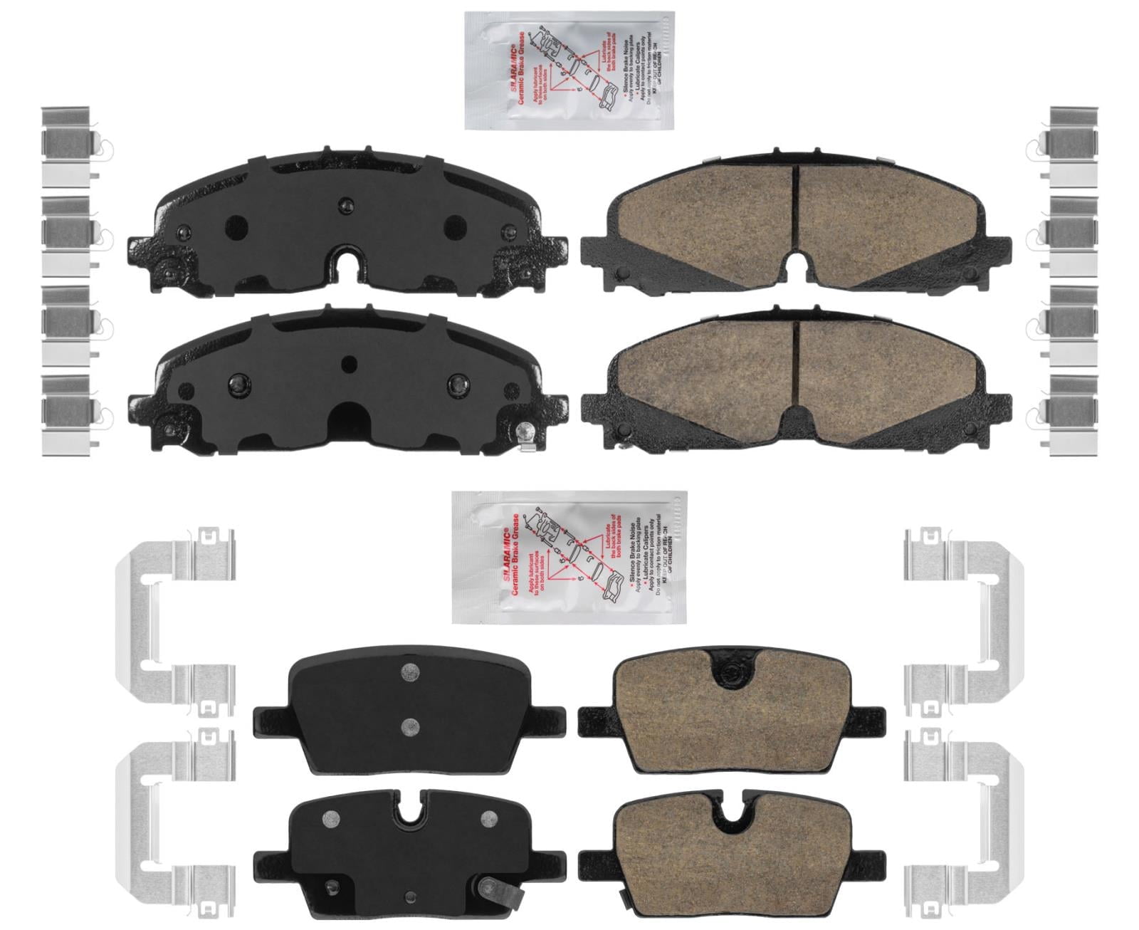 Front & Rear Ceramic Disc Brake Pads Set for GMC Acadia 2021 2022 2023 ...