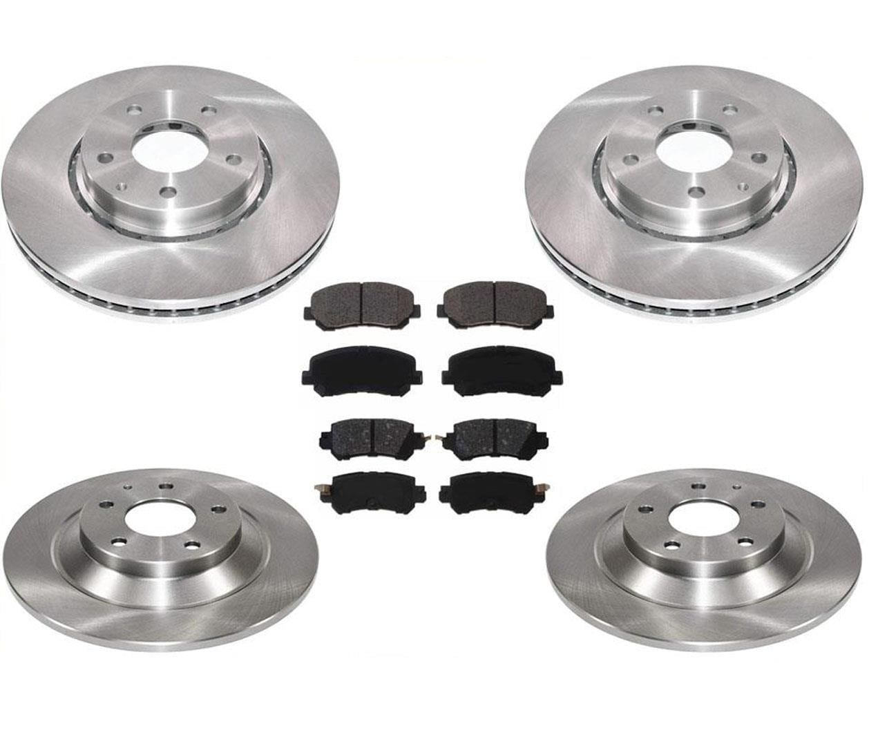 Front & Rear Coated Rotors Ceramic Brake Pads Set for Mazda CX-5 2016 ...