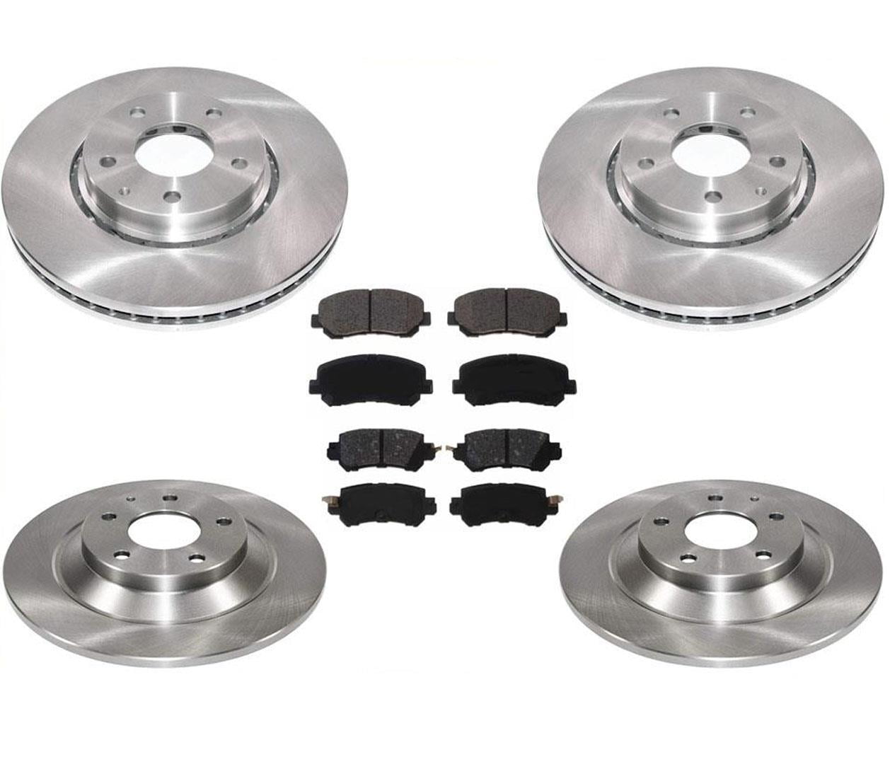 Front & Rear Coated Rotors Ceramic Brake Pads Set for Mazda CX-5 2016 ...