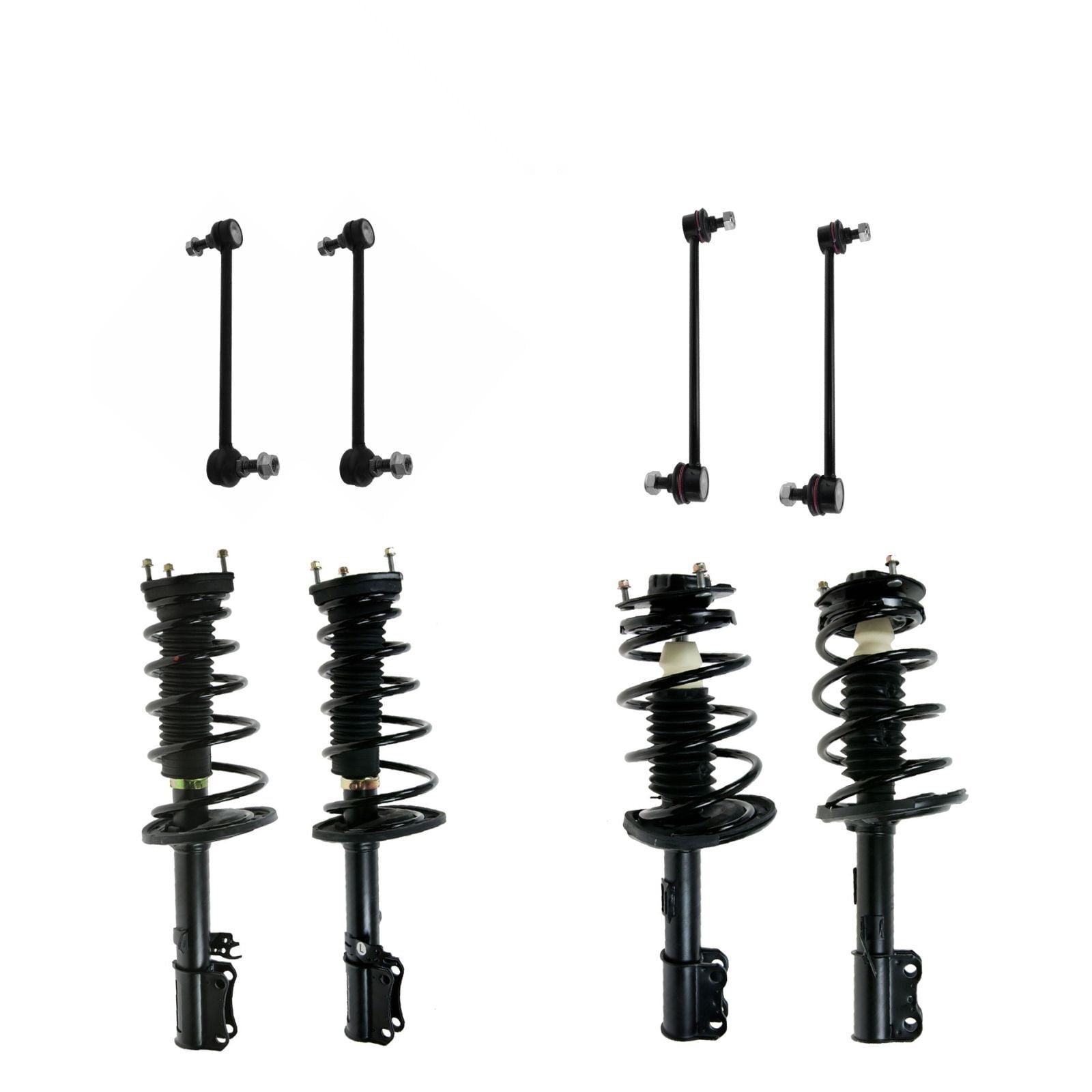 Front Rear Complete Quick Loaded Strut for Spring Assembly Shock Sway ...