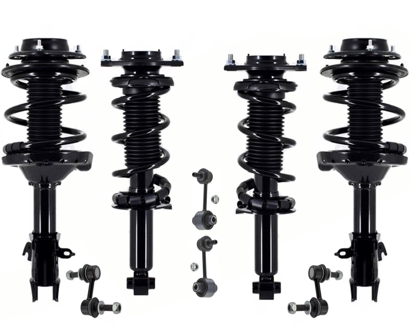 Front & Rear Complete Struts Assembly & Sway Bar Links For Subaru WRX ...