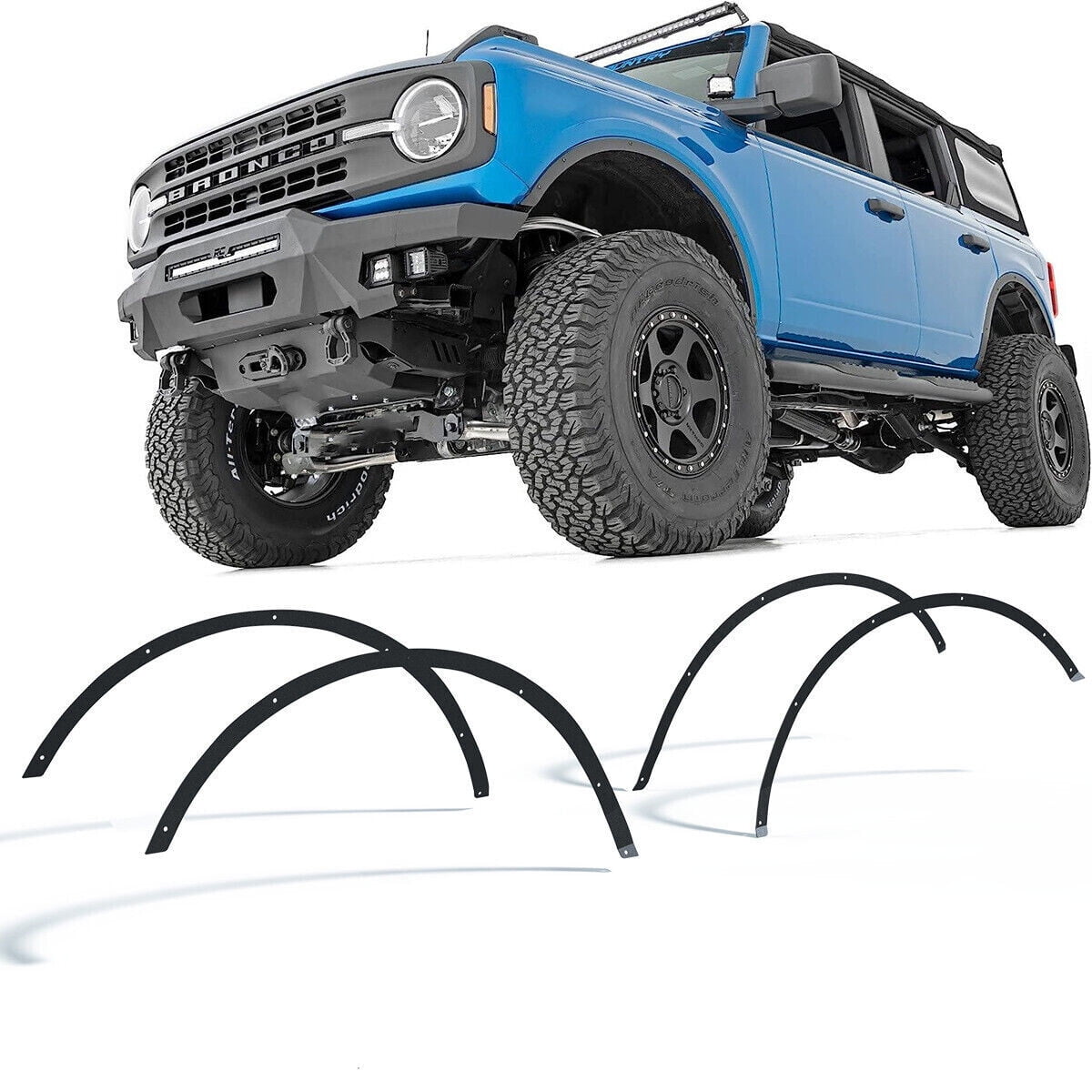 Front & Rear Fender Flare Flares Full Kit Replacement For 2021-2023 ...