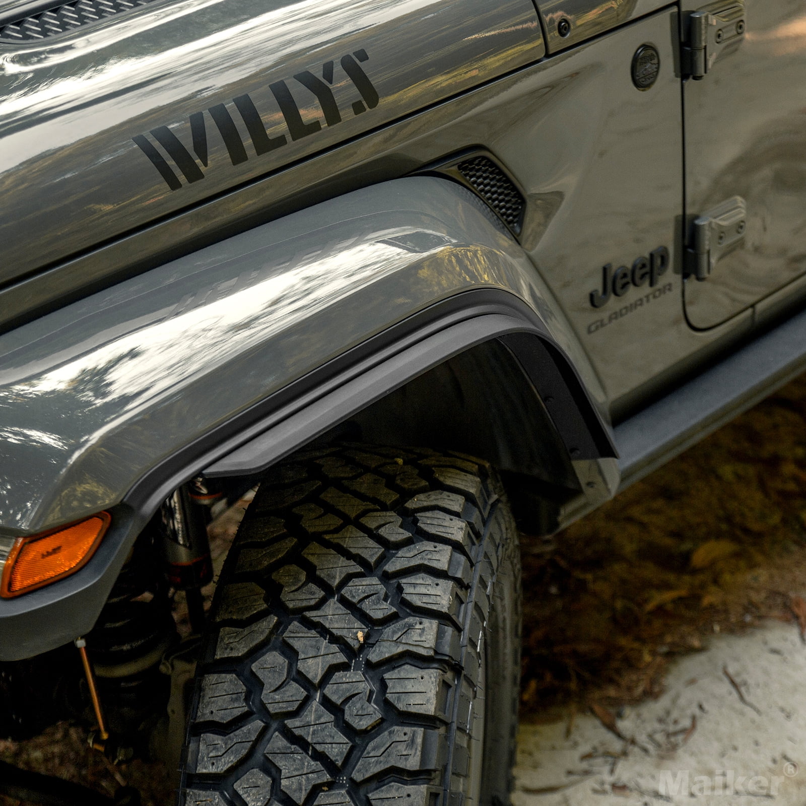 Front & Rear Fender Flares Compatible with 2018-2023 Jeep Wrangler JL ...