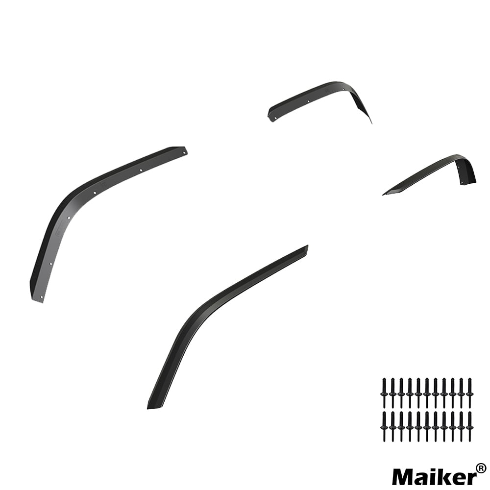 Front & Rear Fender Flares for 2018-2023 Jeep Wrangler JL & JLU Unlimited Sahara (Fits Original ...