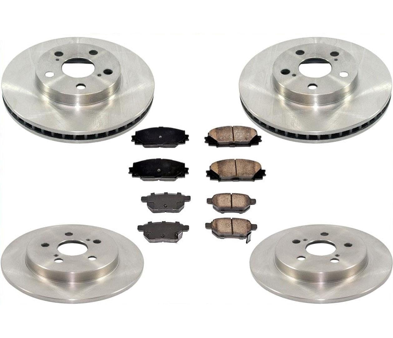 Toyota Prius 10-15 Front & Rear Disc Brake Rotors & Ceramic Pads ...