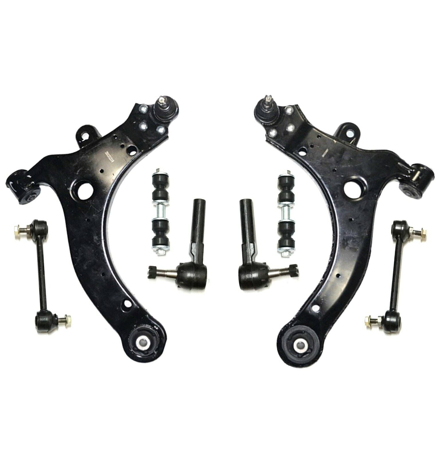 Front & Rear Suspension Lower Control Arm Sway Bar Links + Outer Tie ...