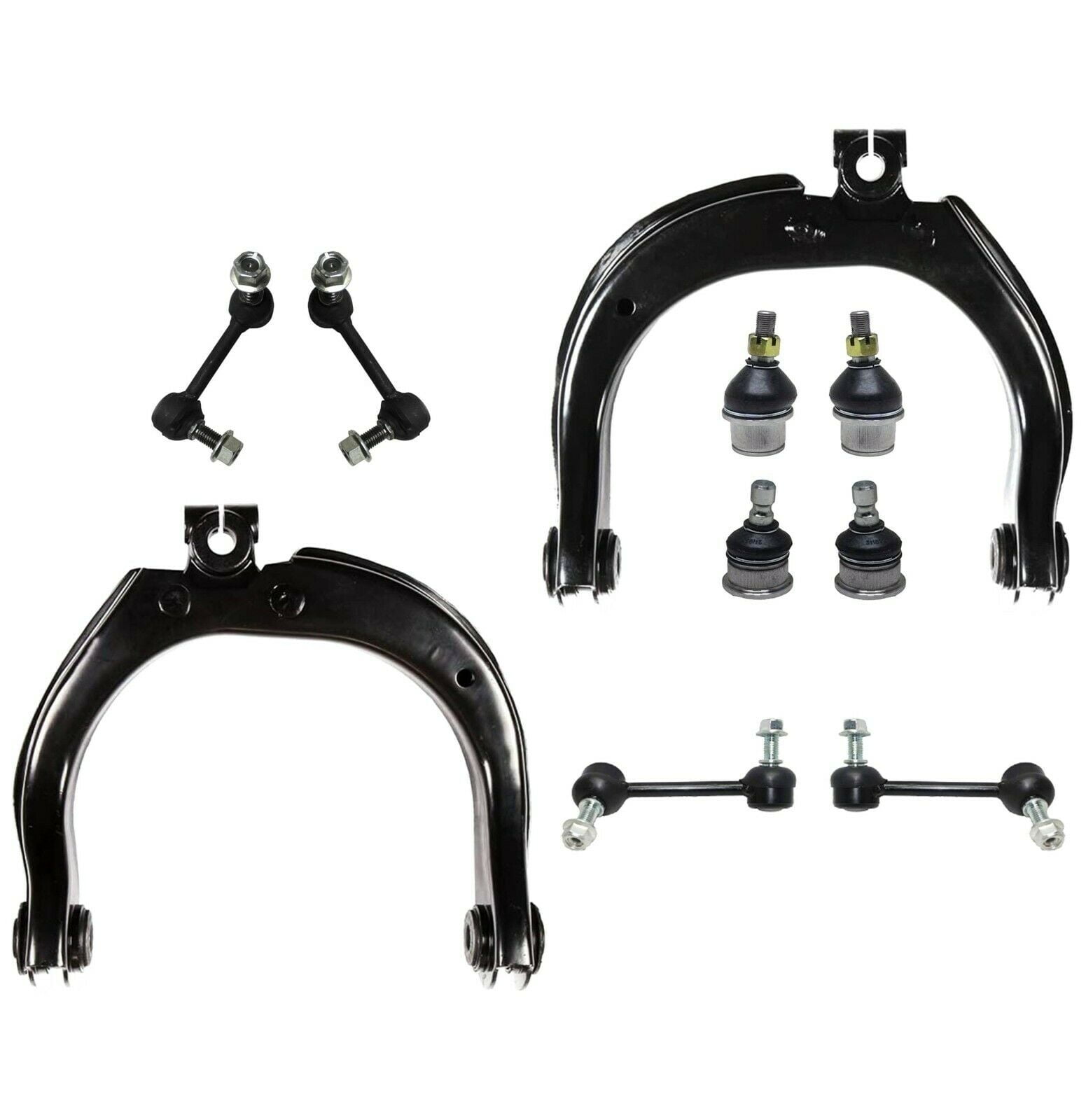 Front & Rear Sway Bar Links + Upper & Lower Ball Joints + Upper Control ...