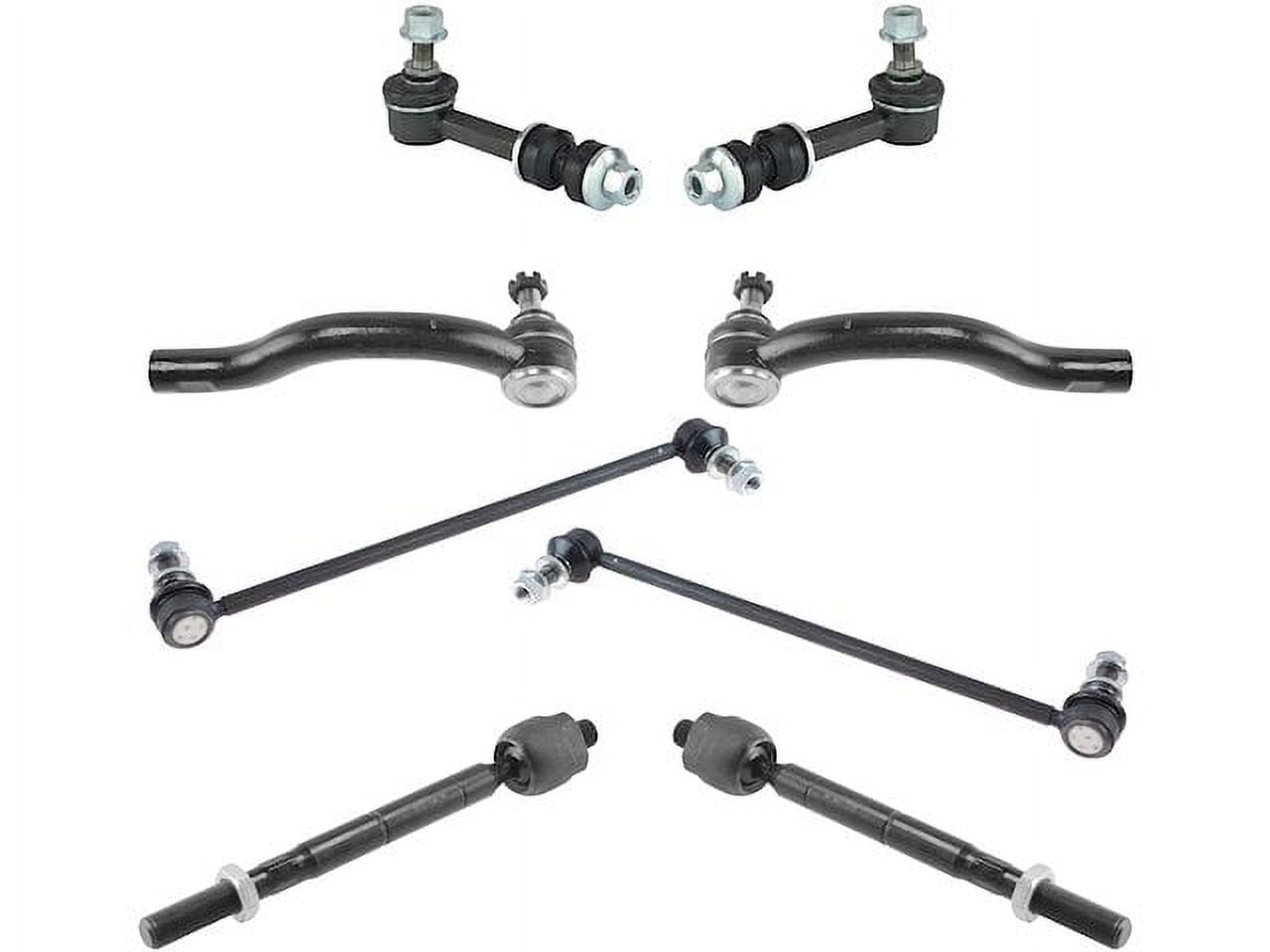 Front and Rear Tie Rod End and Sway Bar Link Kit 8 Piece - Compatible ...