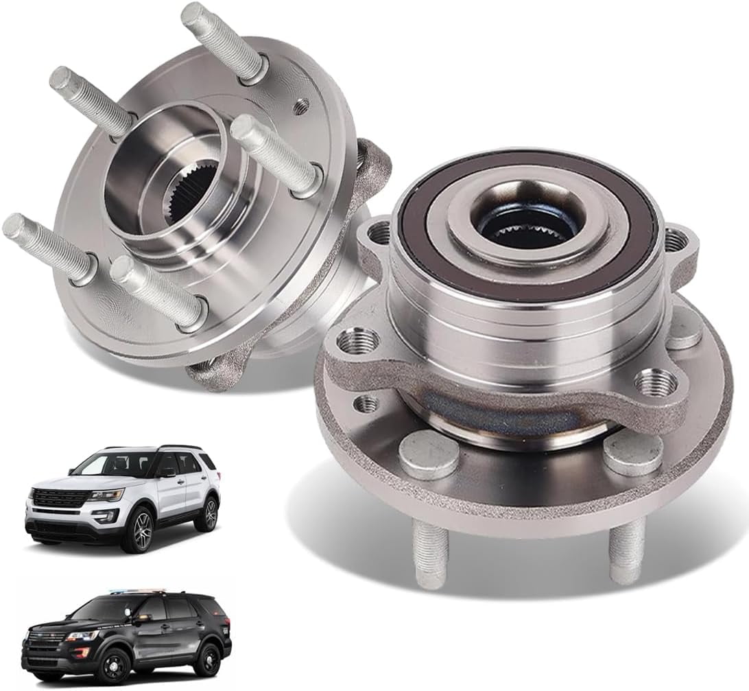 Front Rear Wheel Hub and Bearing Assembly FIT 2011-2019 Ford Explorer ...