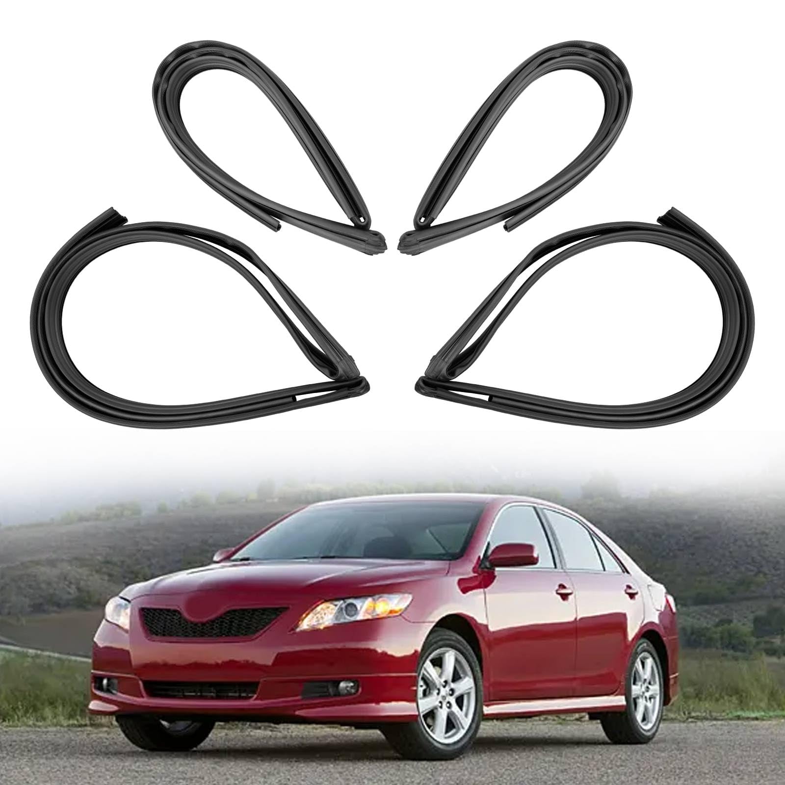 Front Rear Window Rubber Seal Compatible with Toyota Corolla Altis Limo ...