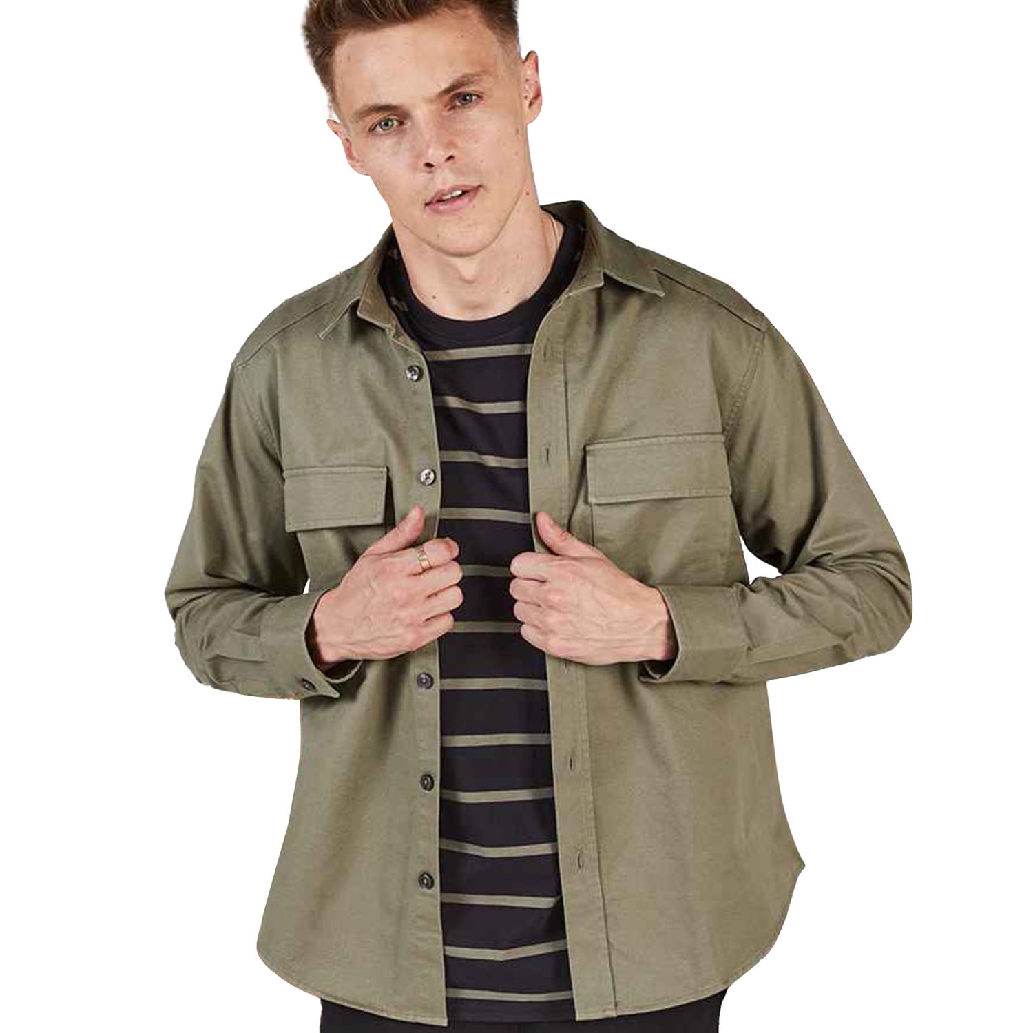 Front Row Mens Cotton Drill Overshirt - Walmart.com