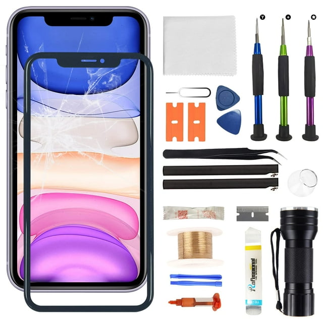 Walmart iPhone 11 6.1 inch Screen Glass Replacement Kit - Adhesive ...
