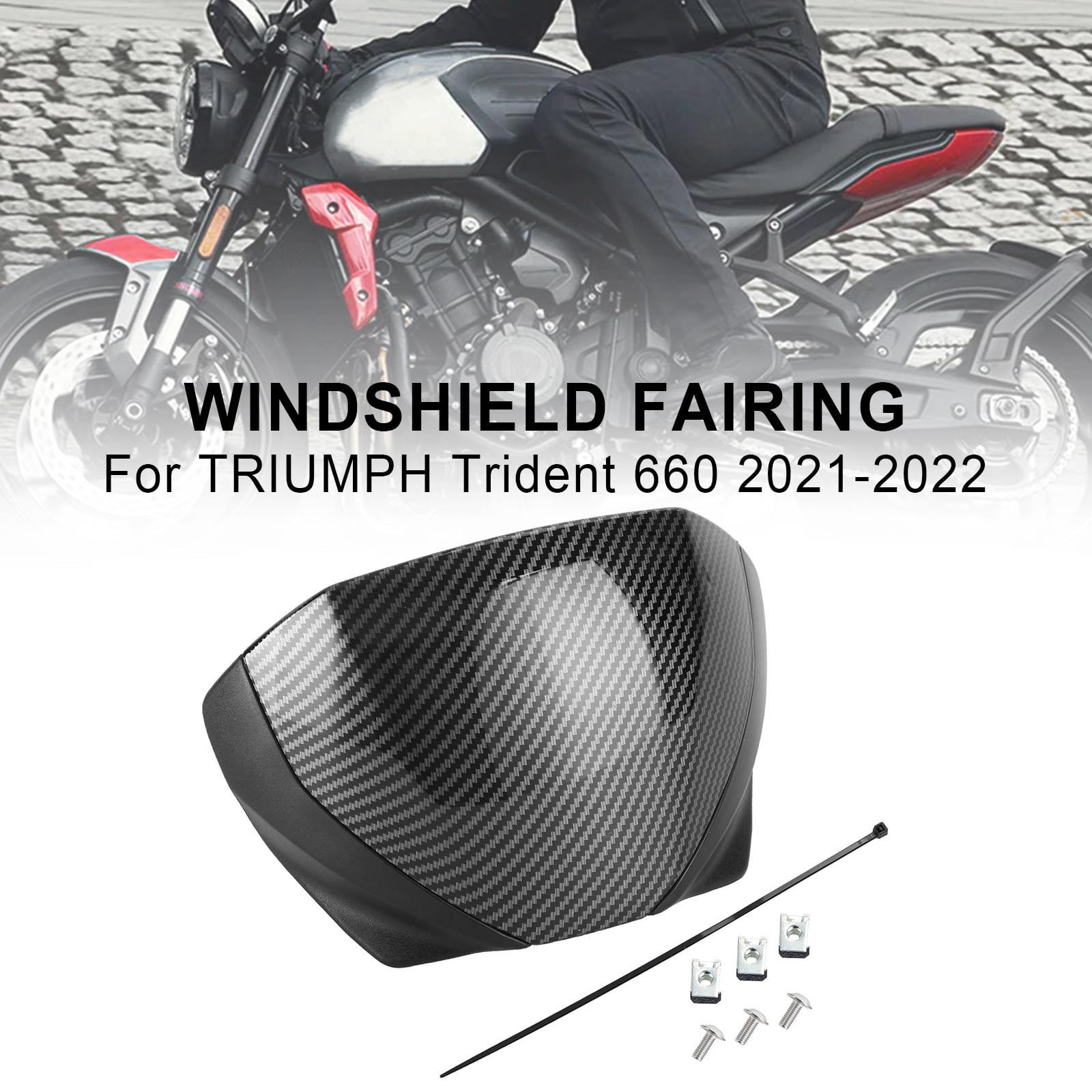 Front Screen Windshield Fairing Windscreen Deflector For Trident 660 ...