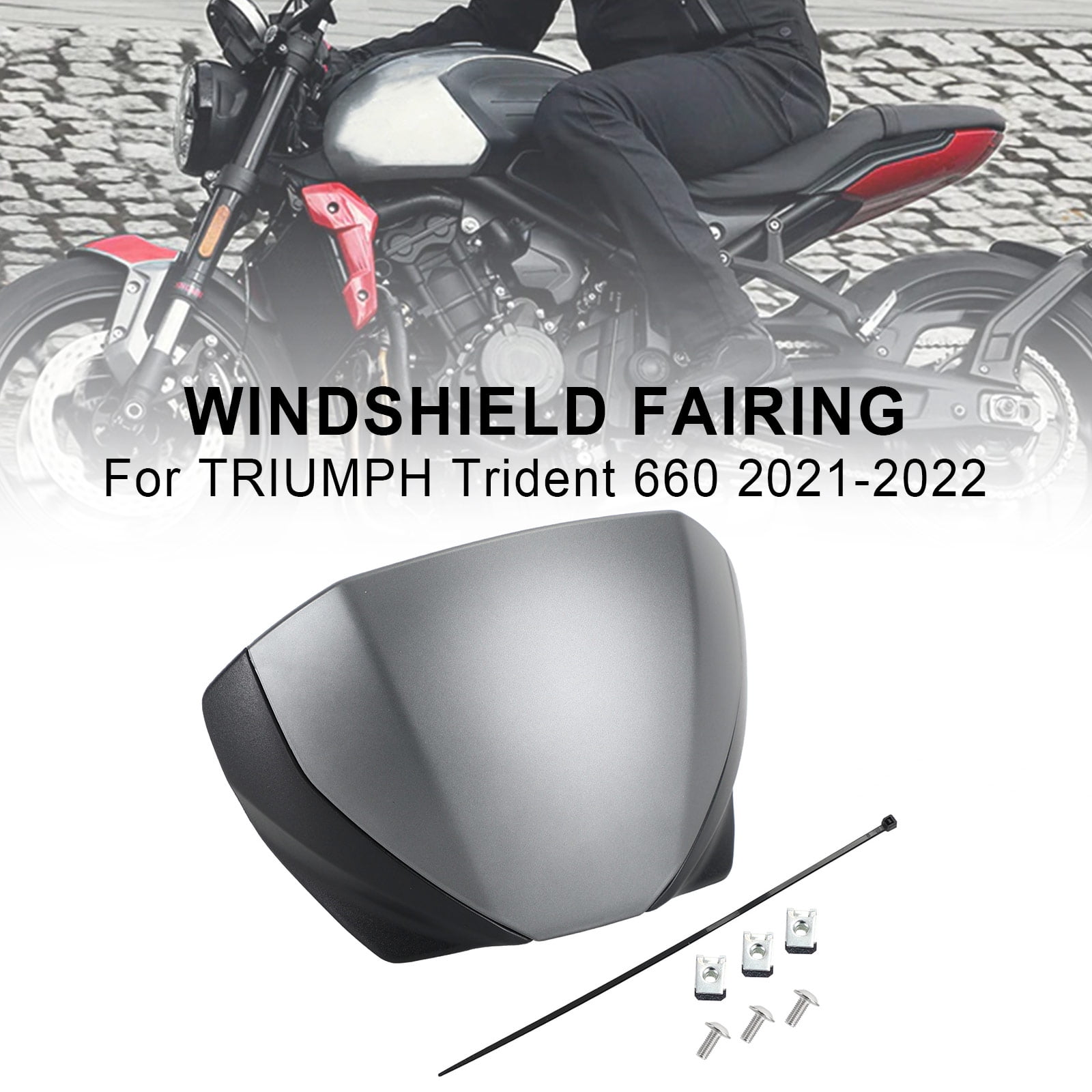 Front Screen Windshield Fairing Windscreen Deflector For Trident 660 ...