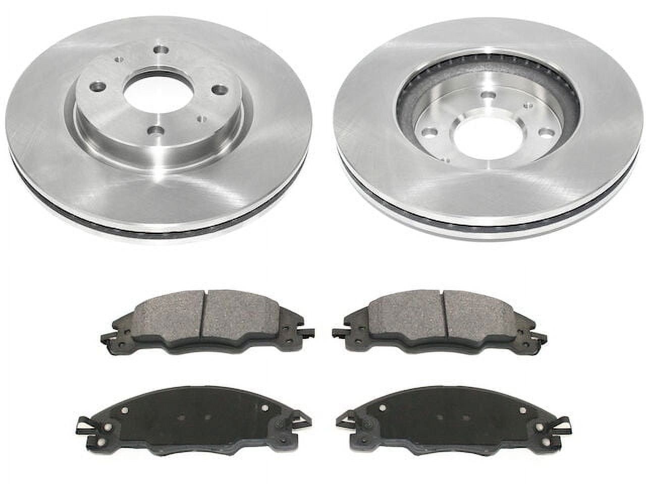 Front Semi-Metallic Brake Pad and Rotor Kit - Compatible with 2008 ...