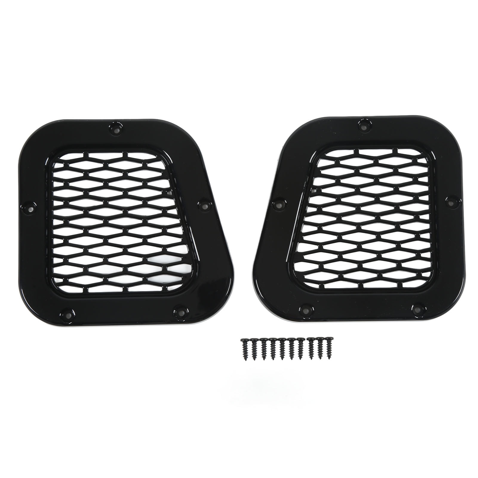 Front Side Air Intake Vent Grille Cover Decoration Glossy Black ...