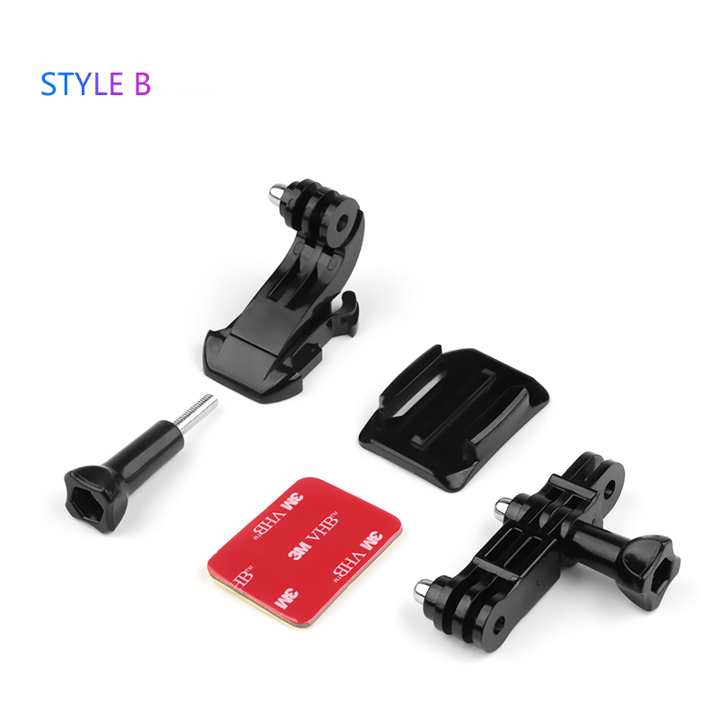 Front Side Helmet Accessories Set J-shaped Buckle Base Support Mount ...