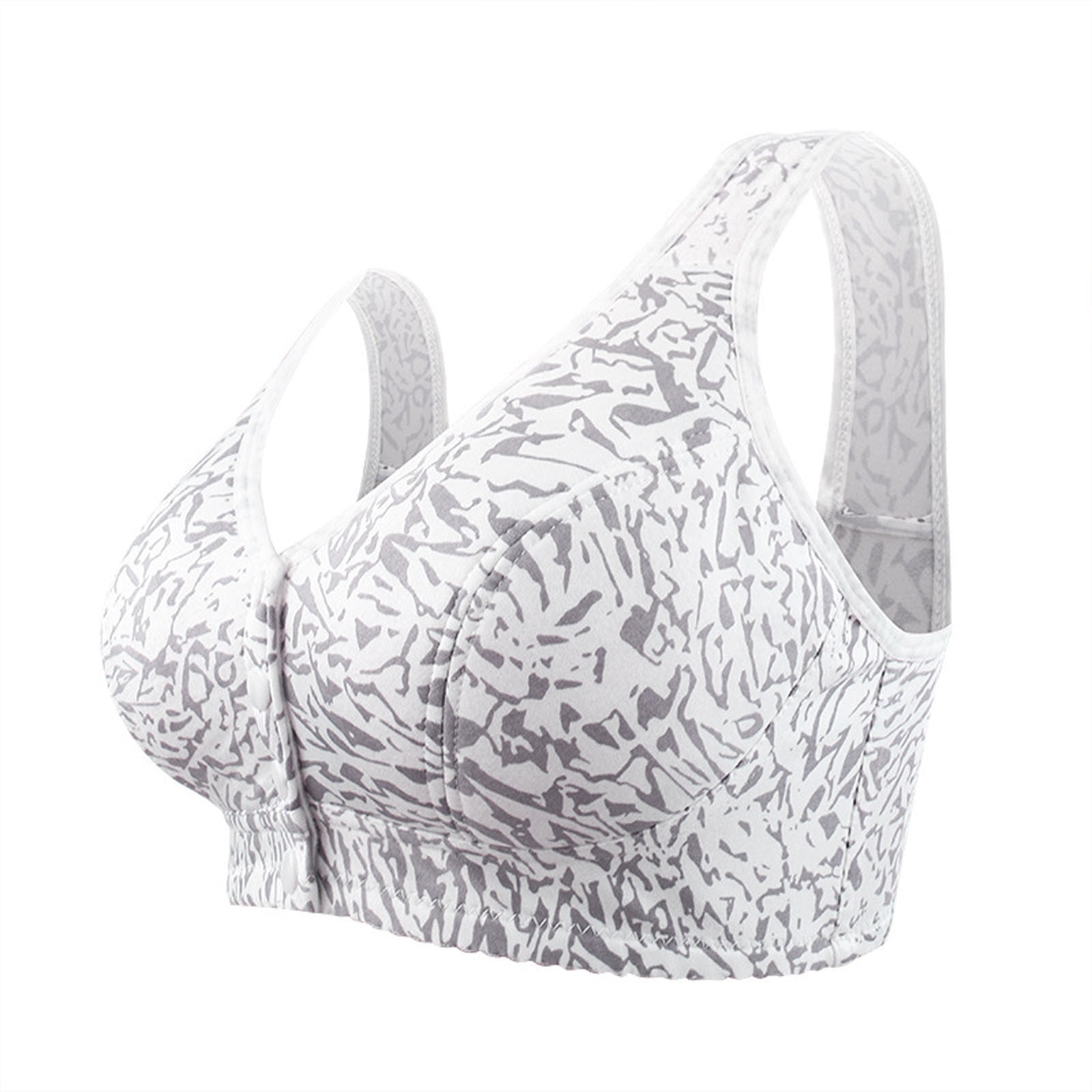 Front Snap Bras for Women No Underwire Front Closure Comfort Senior ...