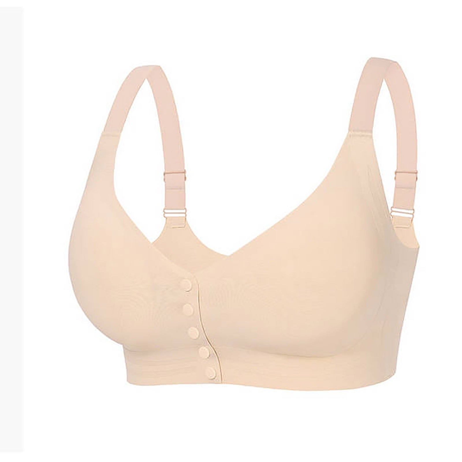 Front Snap Closure Plus Size Bras for Women Bralette with Adjustable ...