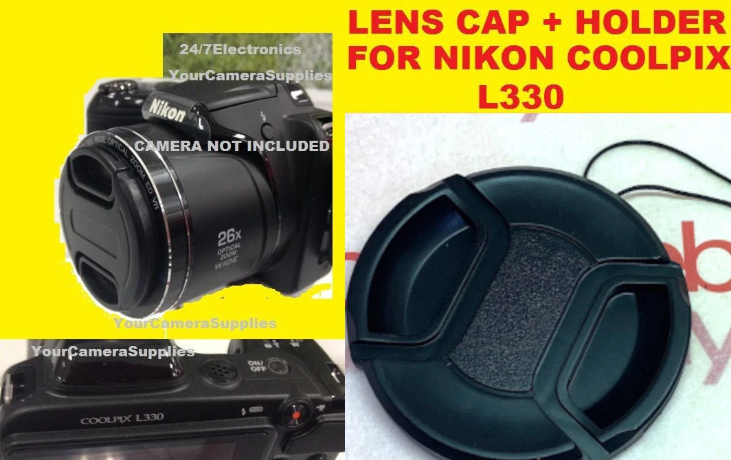 Front Snap-On Lens Cap Directly To Camera Nikon Coolpix L330 L 330 ...