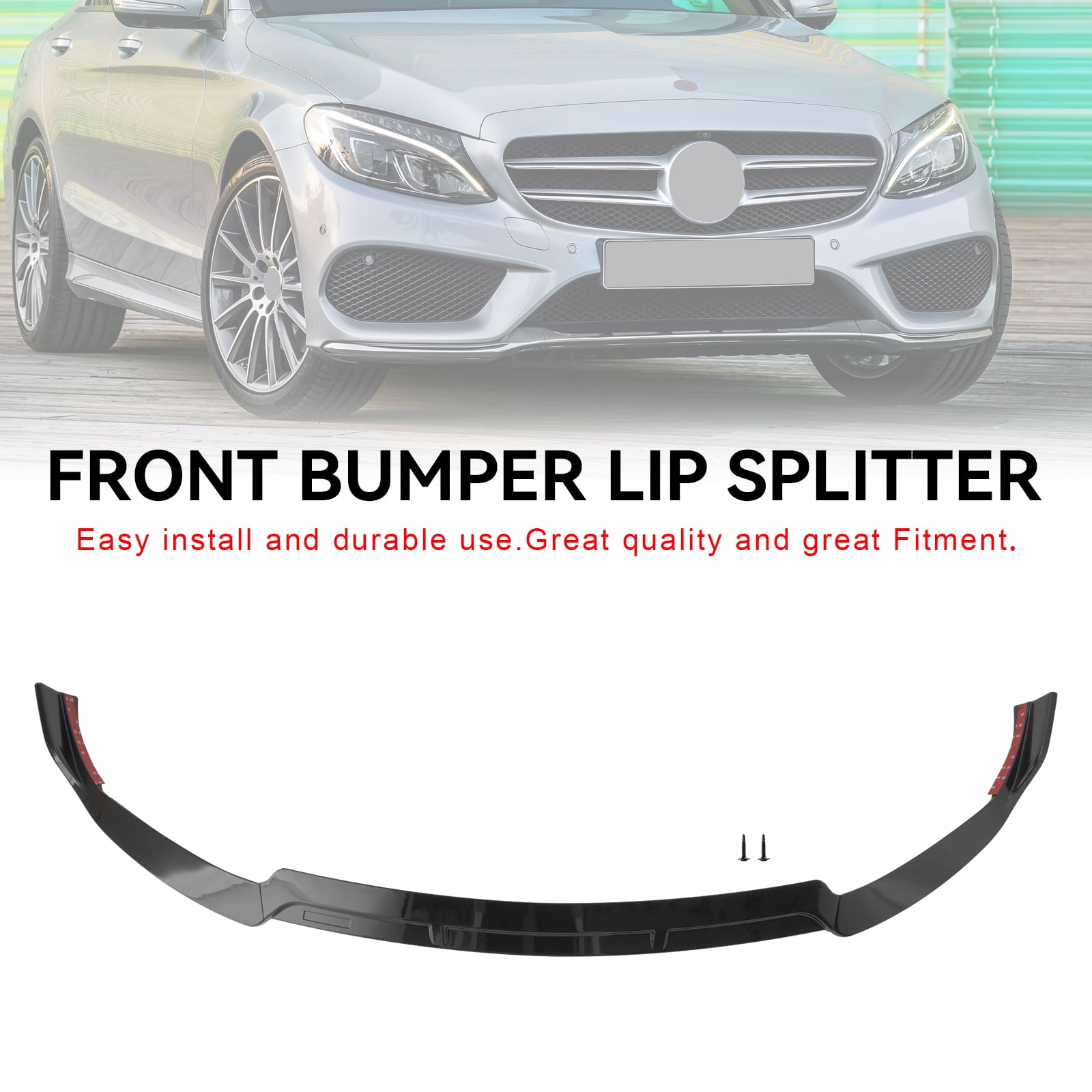 Front Splitter Lip Fit for Mercedes Benz C-Class W205 C205 2019-2021 ...