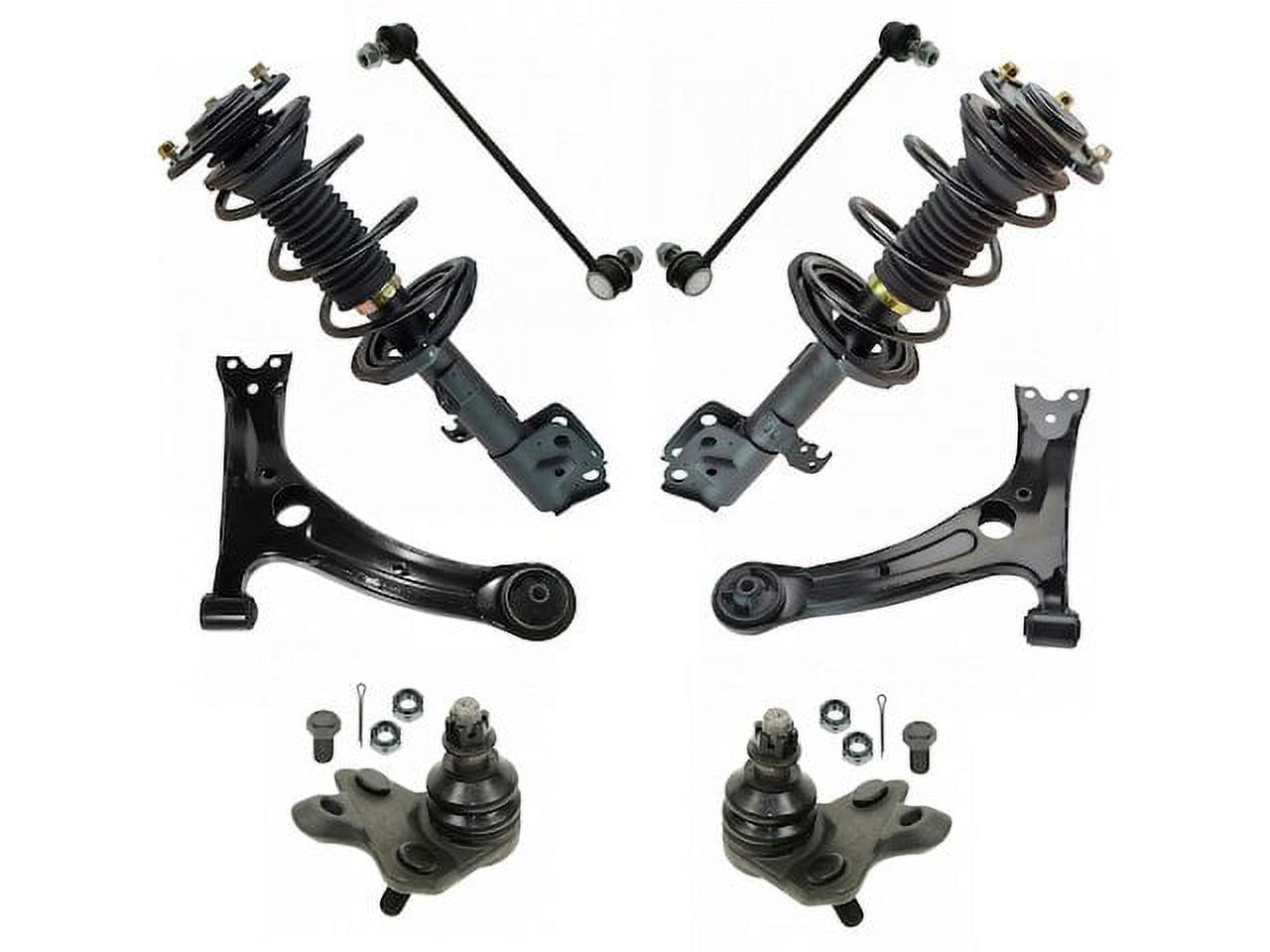 Front Strut Coil Spring Control Arm Kit 8 Piece - Compatible with 2009 ...