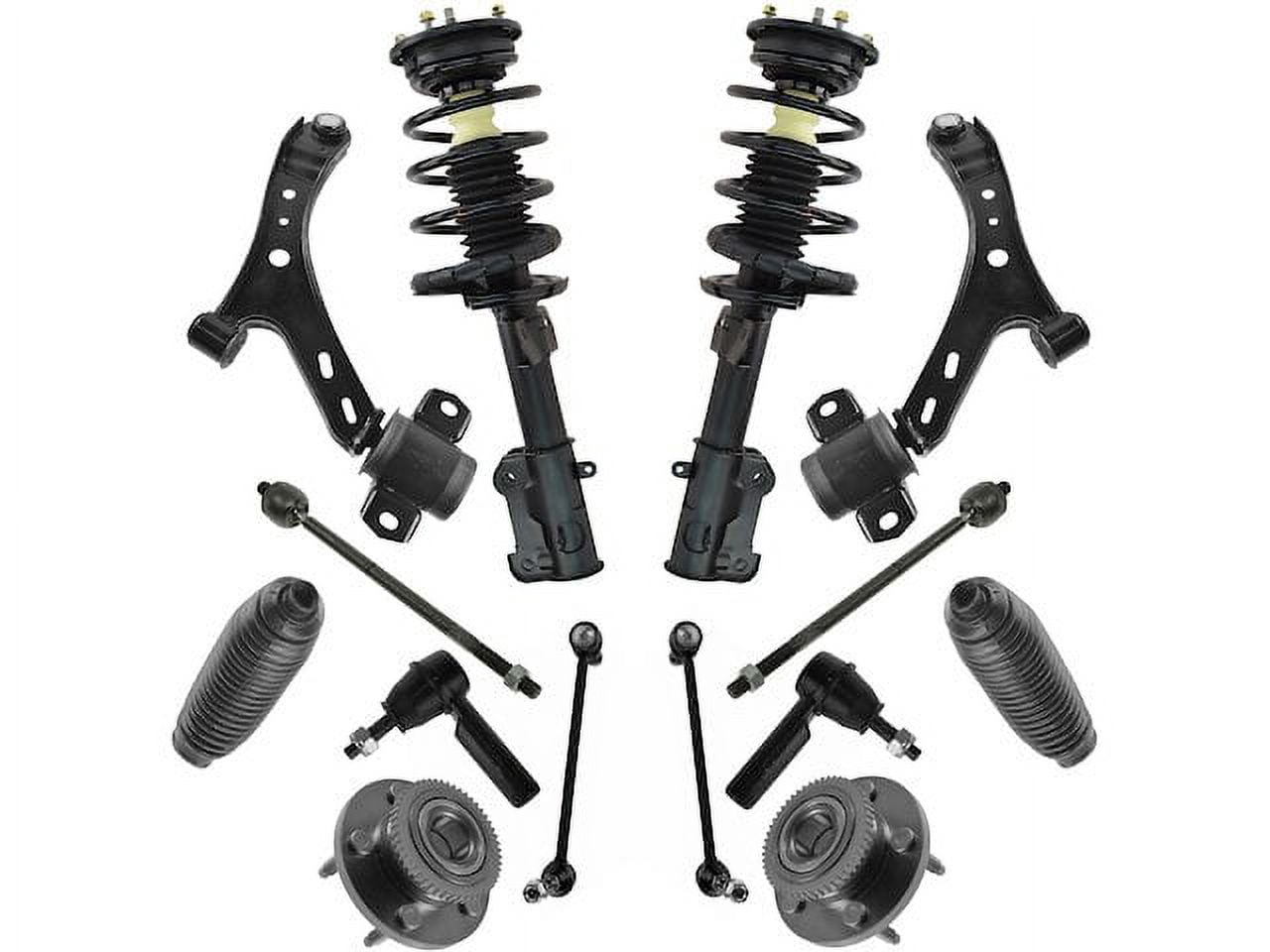 Front Strut Coil Spring Wheel Hub Control Arm Kit 14 Piece - Compatible ...