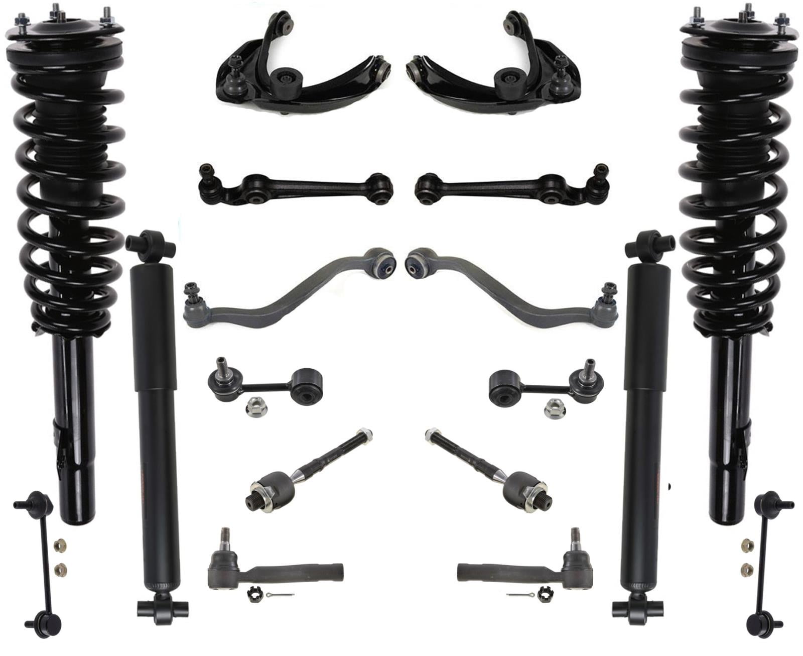 Front Struts Rear Shocks Control Arms 18 Pcs Fits MKZ Front Wheel Drive ...