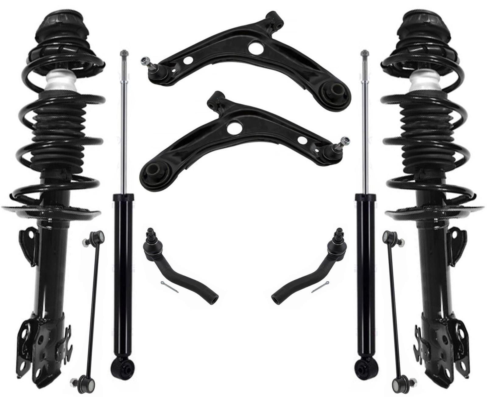 Front Struts Rear Shocks Control Arms Tie Rods & Links for Prius C 2012 ...