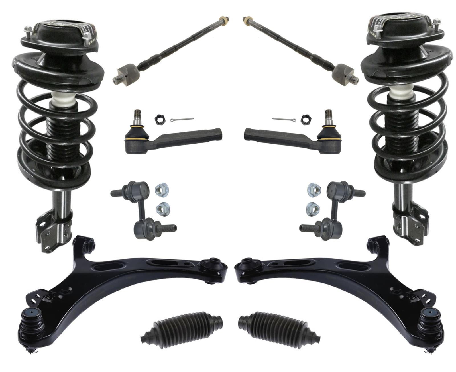 Front Struts with Control Arms Tie Rods Sway Bar Links for Subaru ...