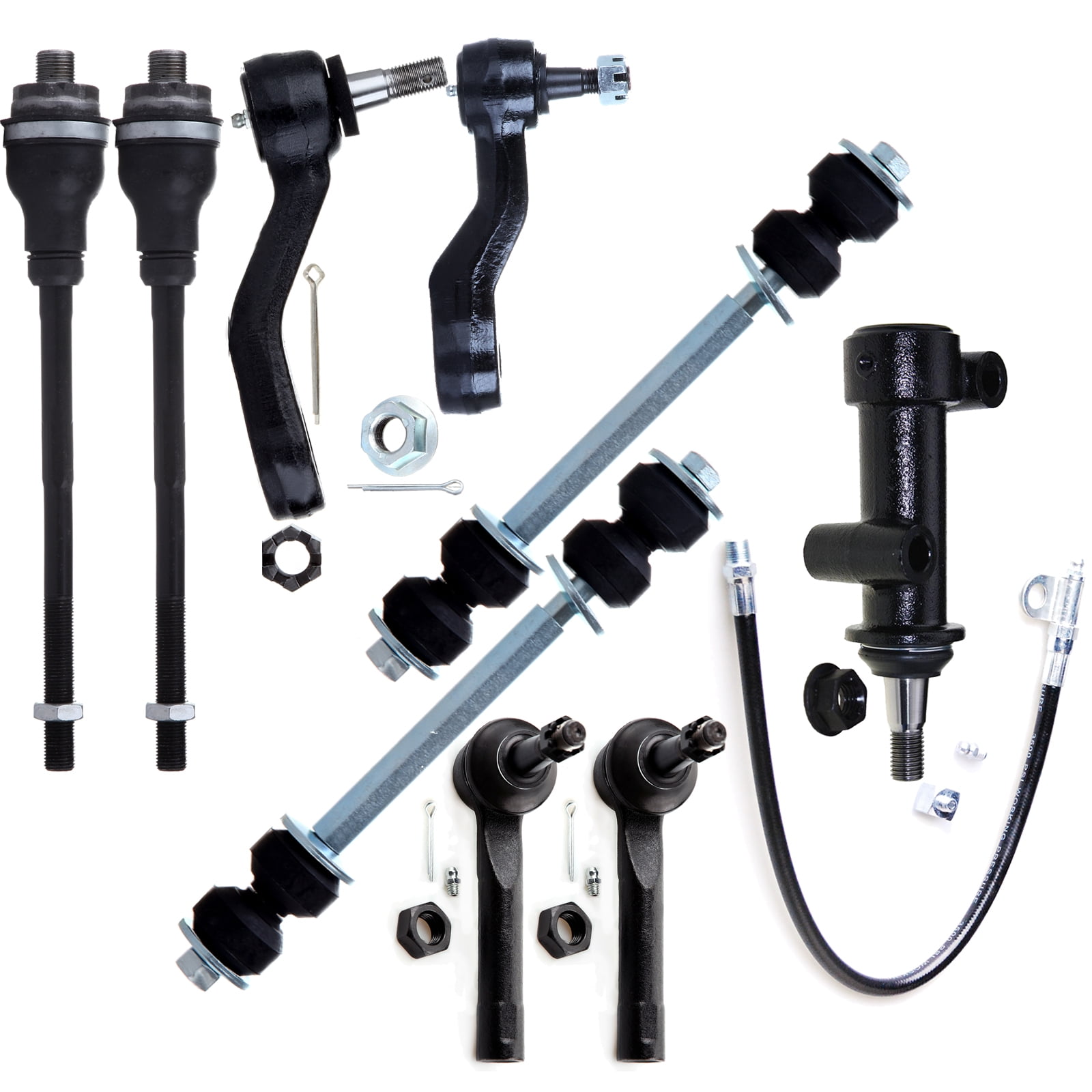 Front Sway Bar Inner Outer Tie Rod End Idler Pitman Arm fit for ...