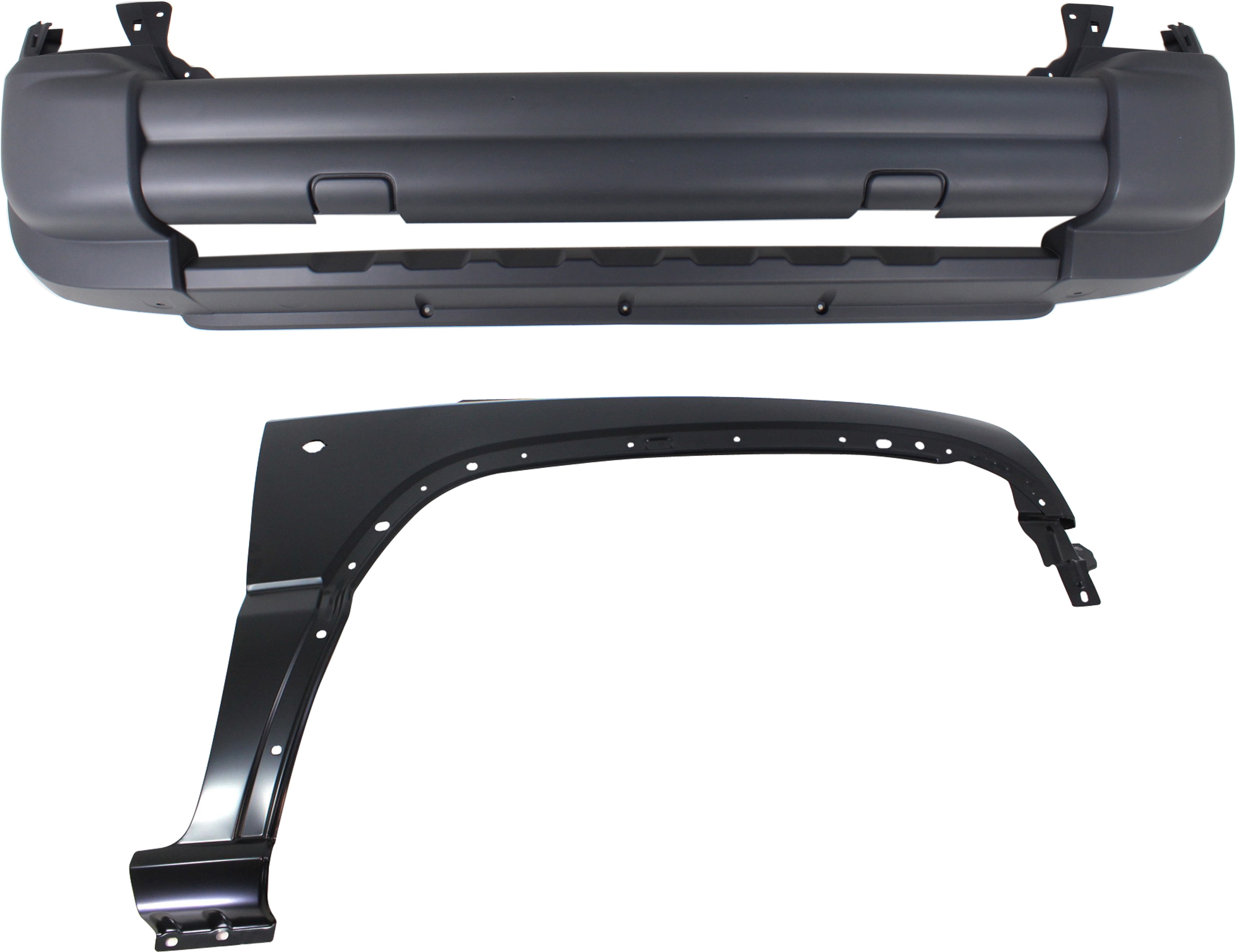 Front Textured Bumper Cover Kit includes Fender Replacement for 2005 ...
