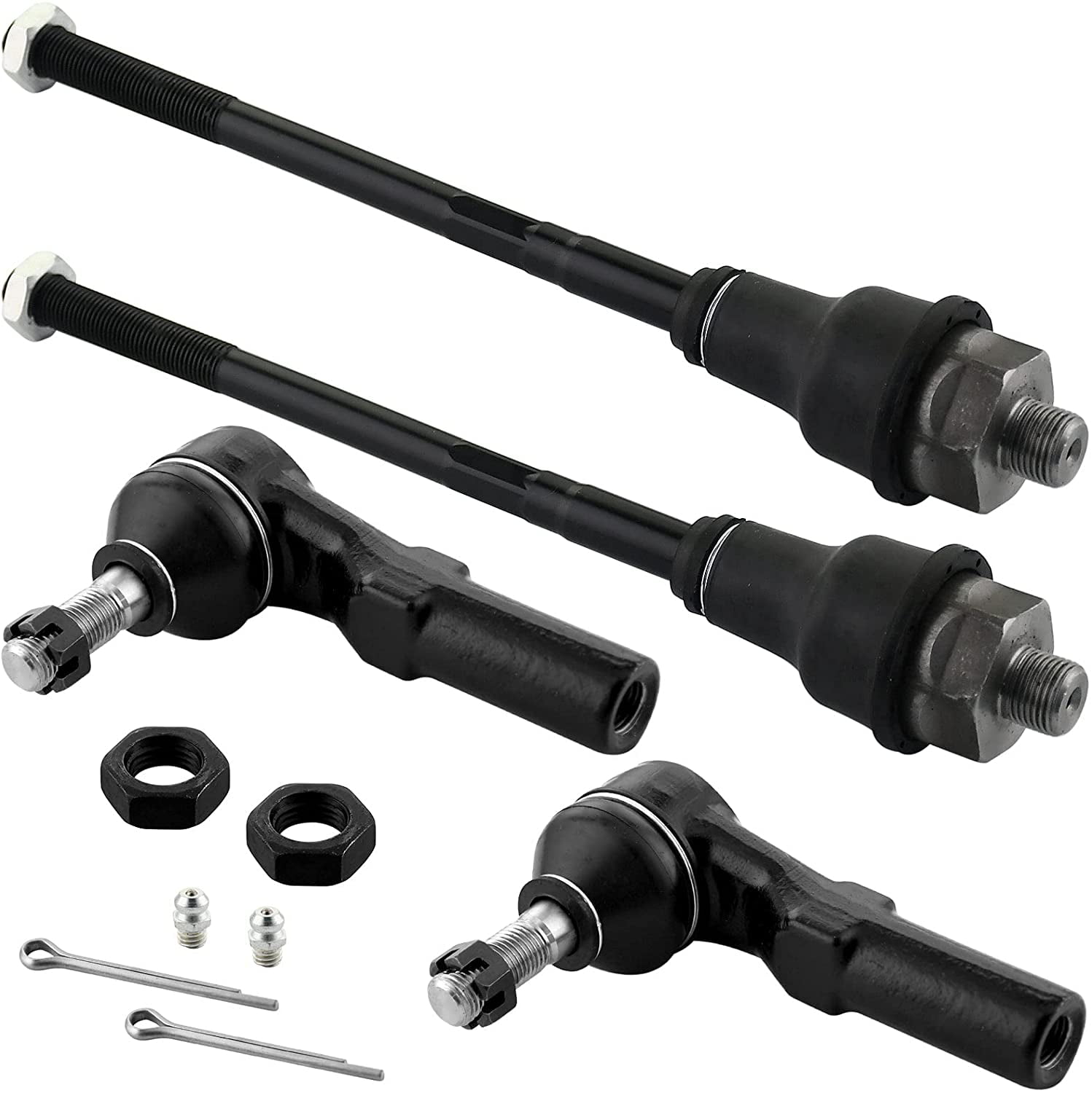 Front Tie Rod End Link 2 Inner + 2 Outer Kits Fits for Chevy Avalanche ...