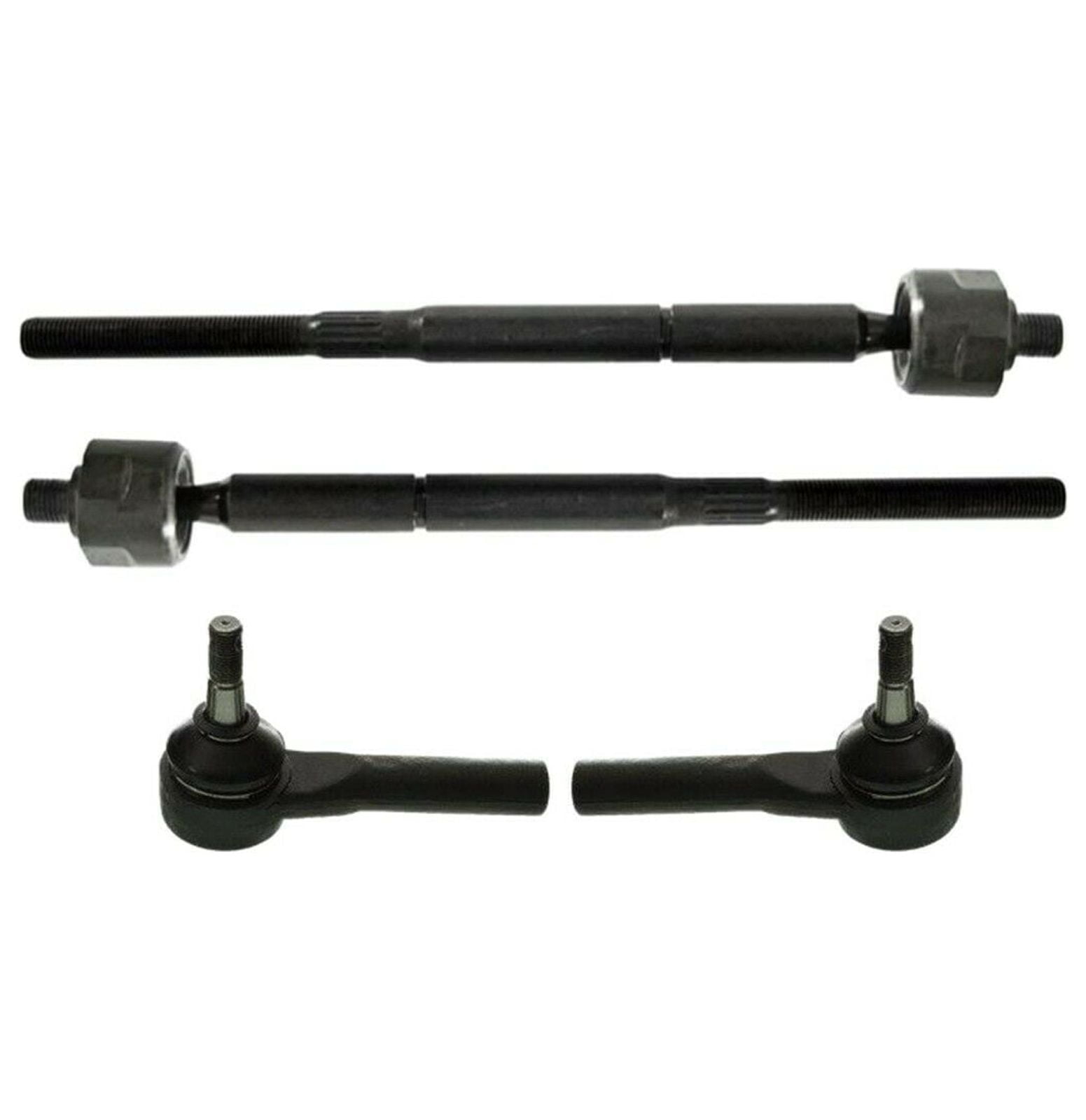 Front Tie Rod Ends Inner & Outer 4 Pieces Steering Kit Passenger Driver ...
