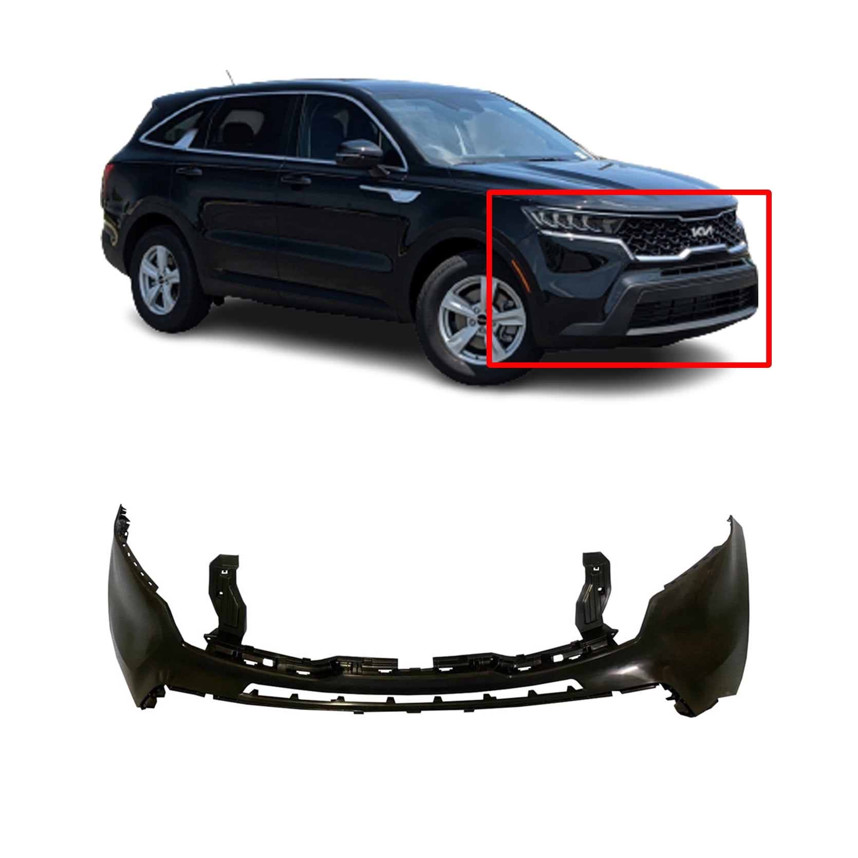 Front Upper Bumper Cover For 2021-2022 Kia Sorento Primed 86511R5000 ...