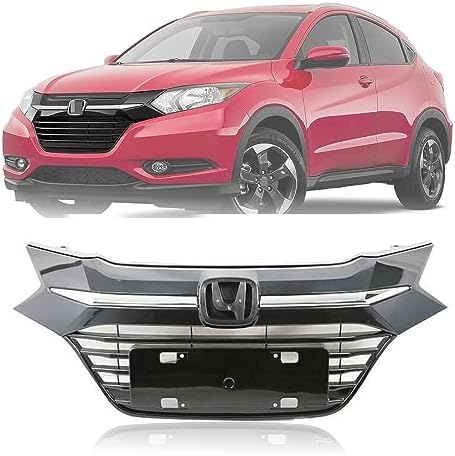 Front Upper Bumper Grille for 2016 2017 2018 Honda HR-V HRV, Chrome ...