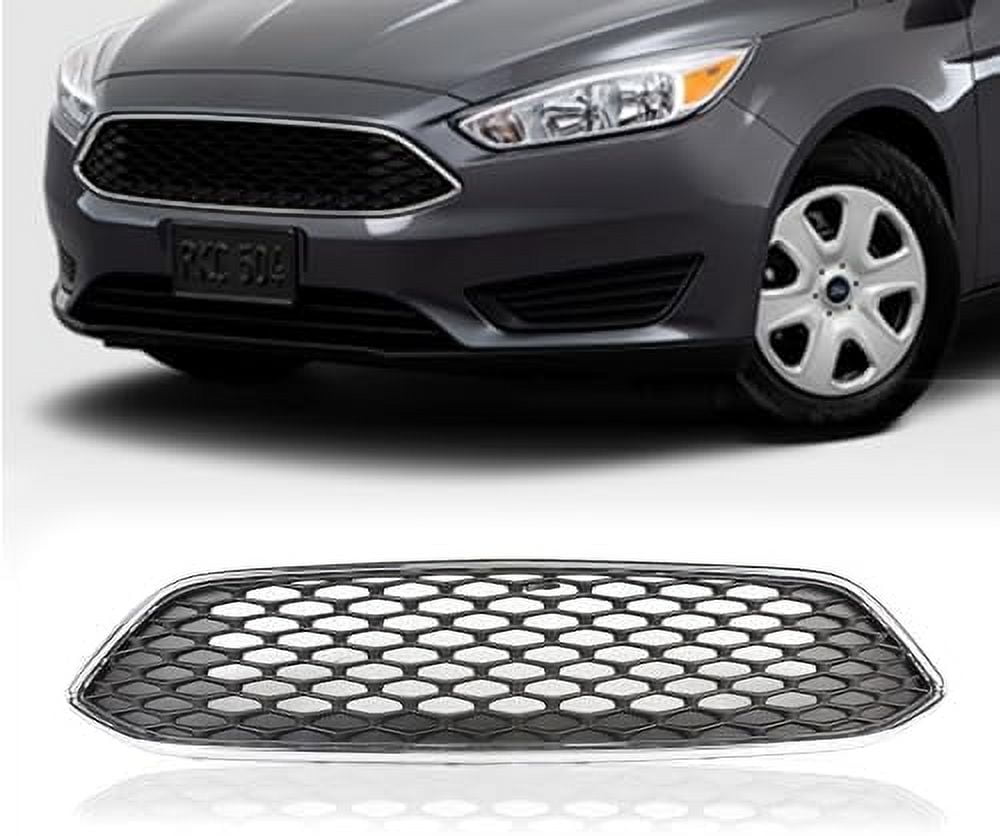 Front Upper Center Grille with Chrome For 2015 2016 2017 2018 Ford ...