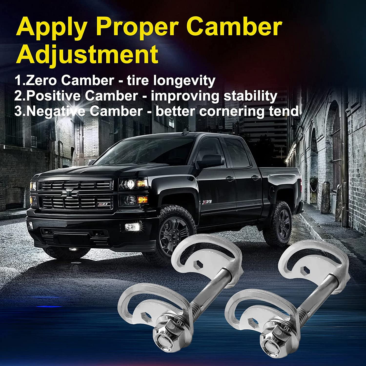 Front Upper Control Arm Alignment Camber Bolt Kit For 1999-2020 ...