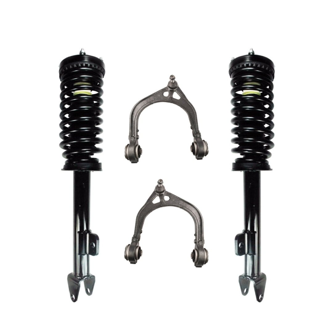 Set of 4 Front Upper Control Arm Ball Joint-Quick Complete Strut-Coil ...