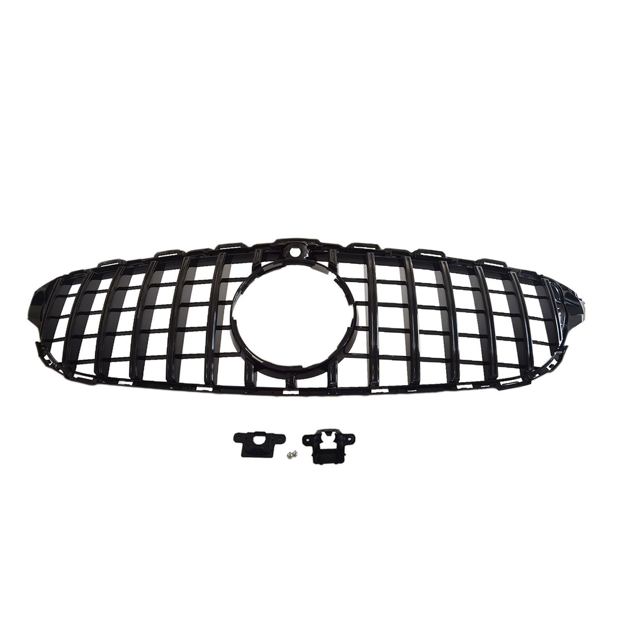 Front Upper GTR Style Grille Glossy Black For 2015 2016 2017 2018 ...
