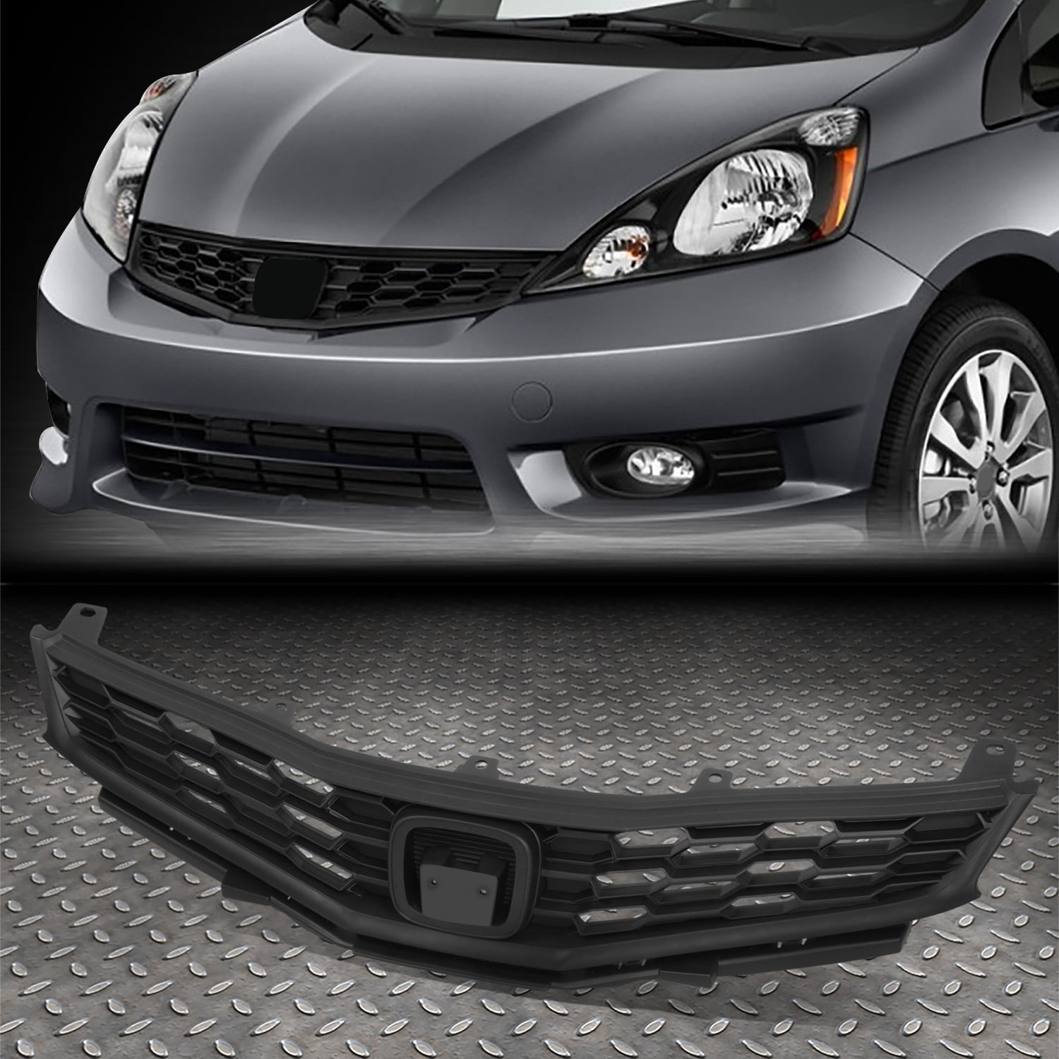Front Upper Grille Shell Insert Assembly For 12-14 Honda Fit Sport ...