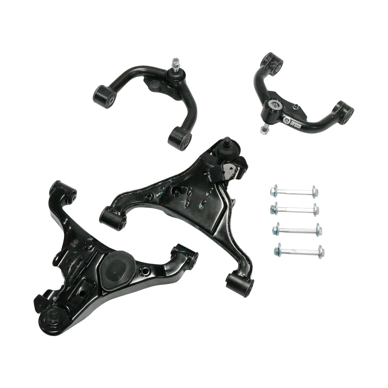 Front Upper and Lower Control Arms w/ Cam Bolts For 2-4 Inch Lift 2005 ...