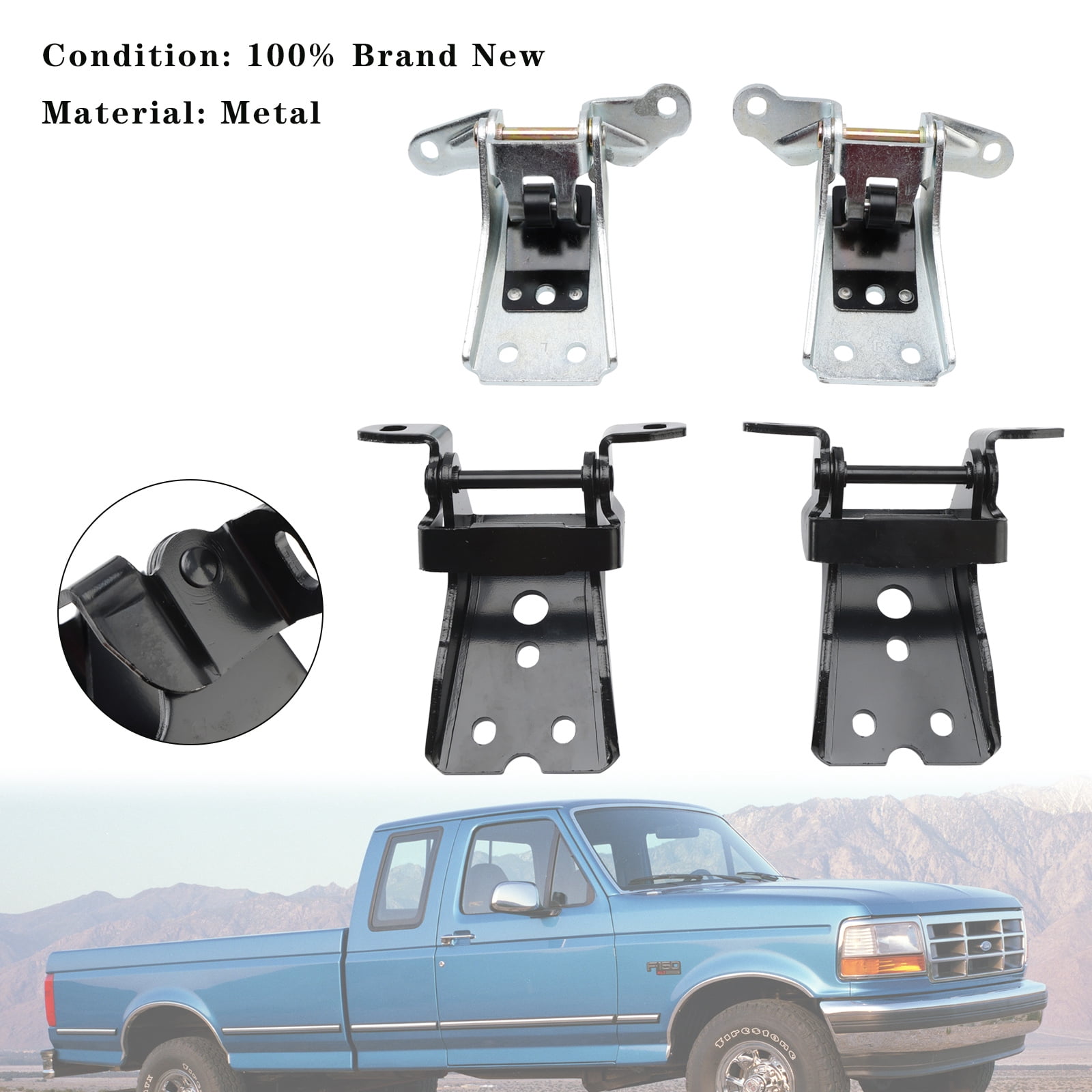 Front Upper Lower Door Hinge For Ford F150 F-250 F-350 Mercury 1980 ...