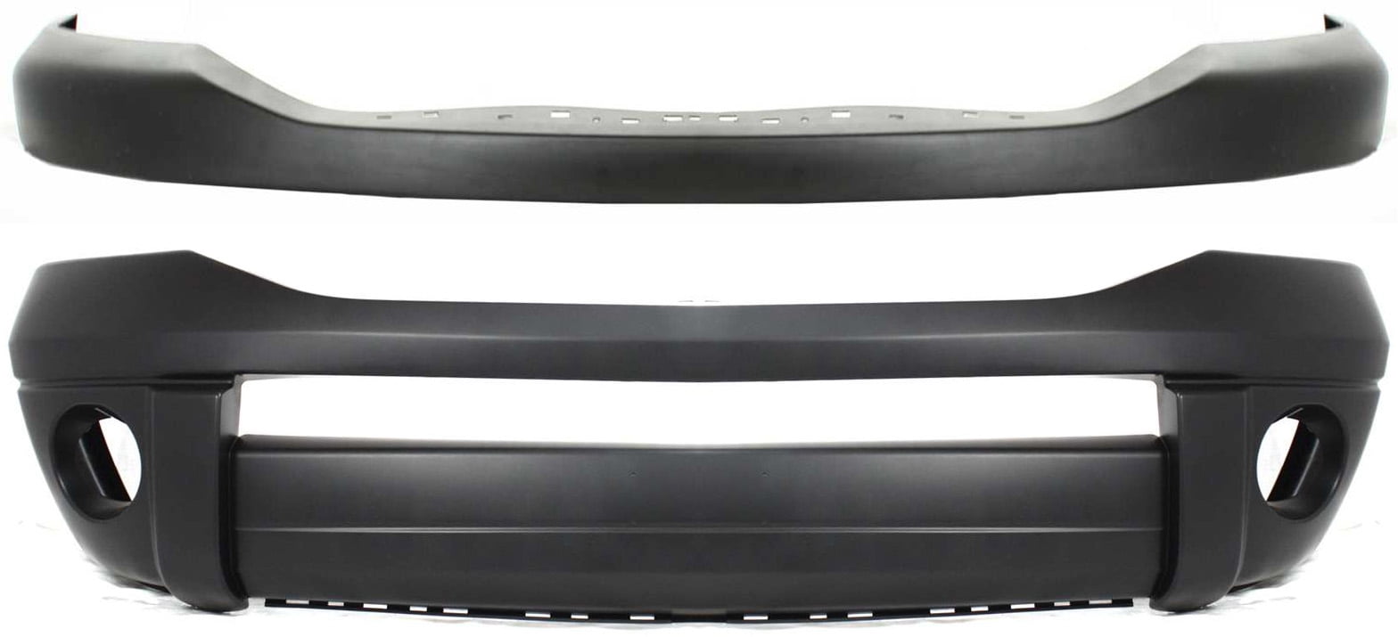 Front Upper and Lower Bumper Covers Textured Top and Primed Bottom For ...