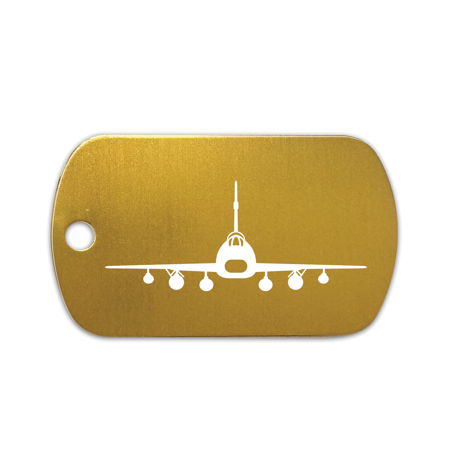 Front View F-100 Super Sabre GI Dog Tag Aluminum Keychain f100 - Gold ...